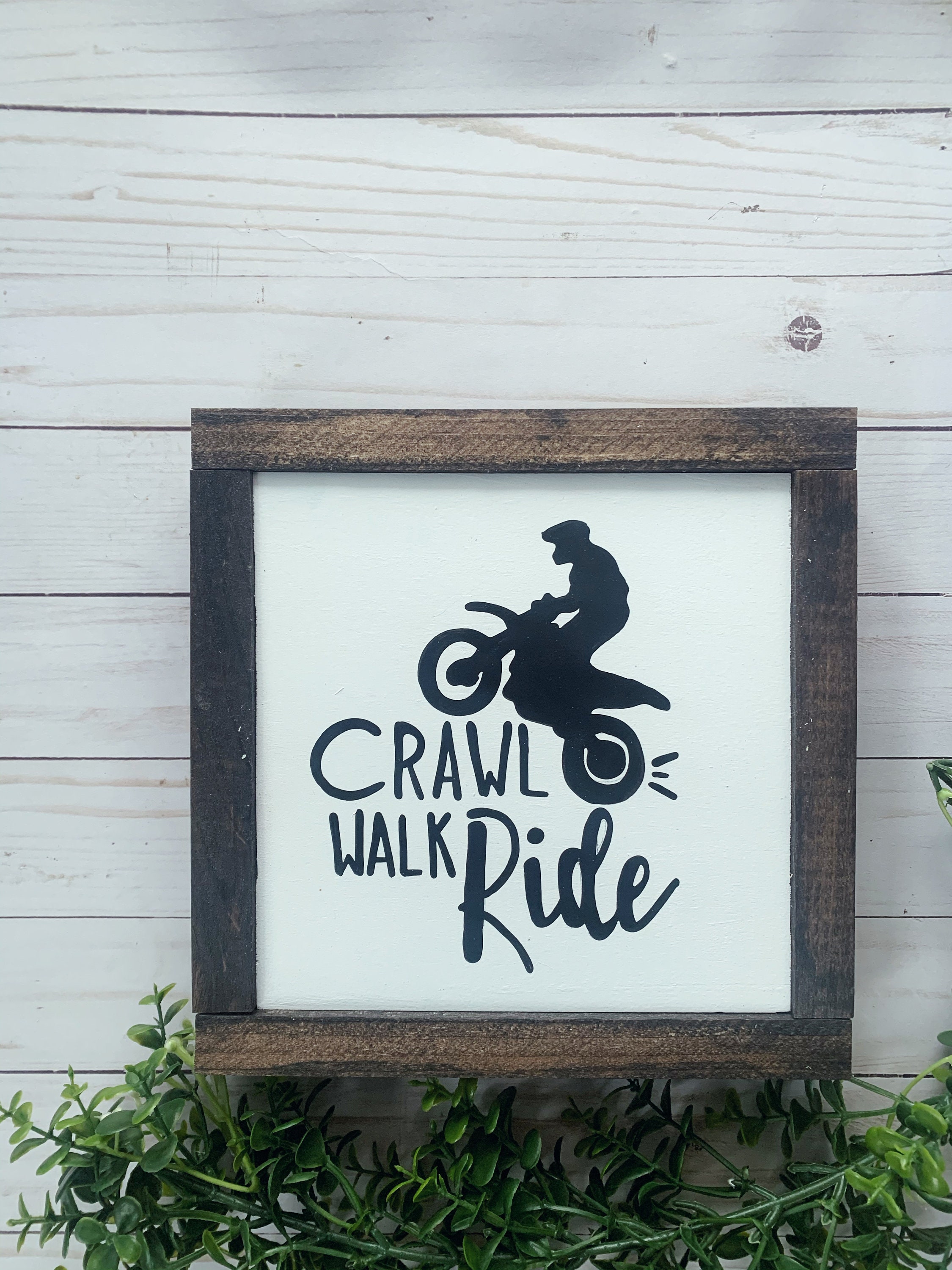 Crawl Walk Ride Sign Nursery Decor Dirt Bike Sign Motocross - Etsy