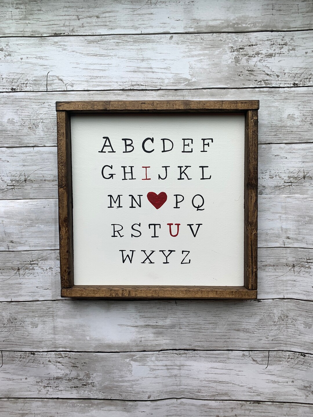I Love You Alphabet Sign, ABC Sign, Playroom Art, Nursery Decor ...