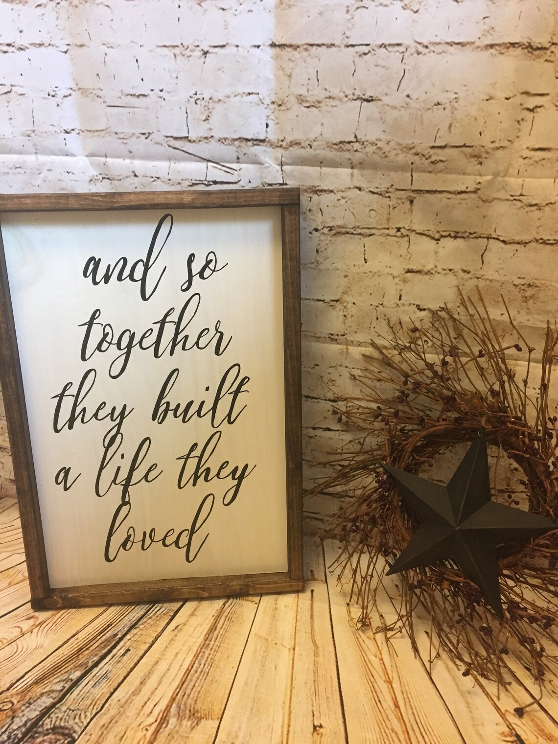 And so Together They Built a Life They Loved Wood Sign | Etsy