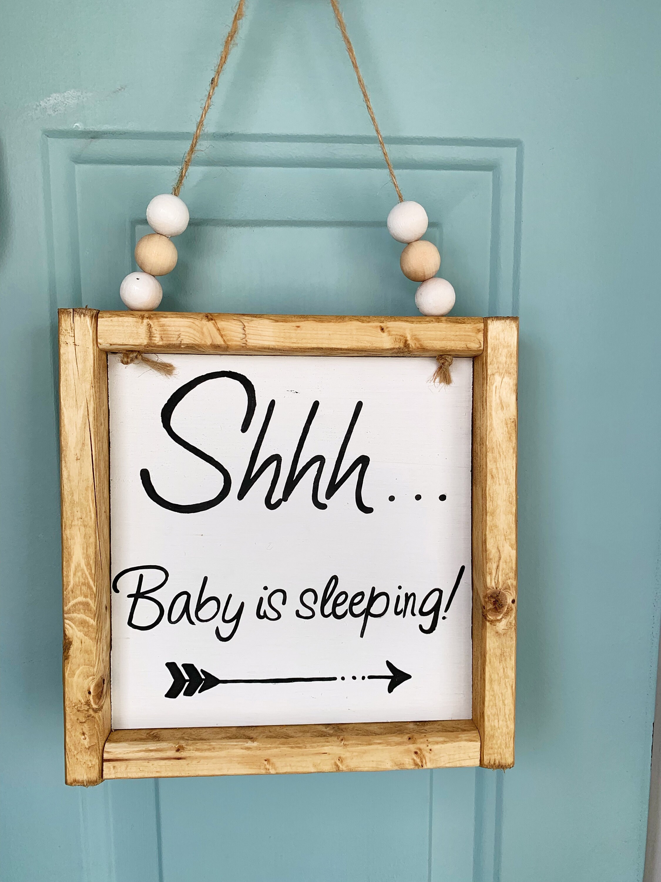 Shhh Baby is Sleeping Baby Sleeping Sign Baby Sleeping - Etsy