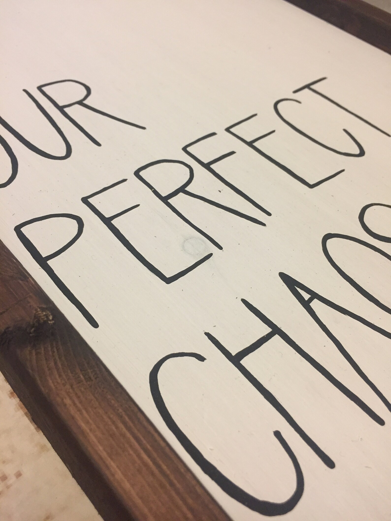 This is Our Perfect Chaos Framed Sign, Perfect Chaos Sign, Family Wood ...