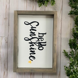Hello Sunshine, Wood Sign, Farmhouse Signs, Nursery Decor, Summertime ...