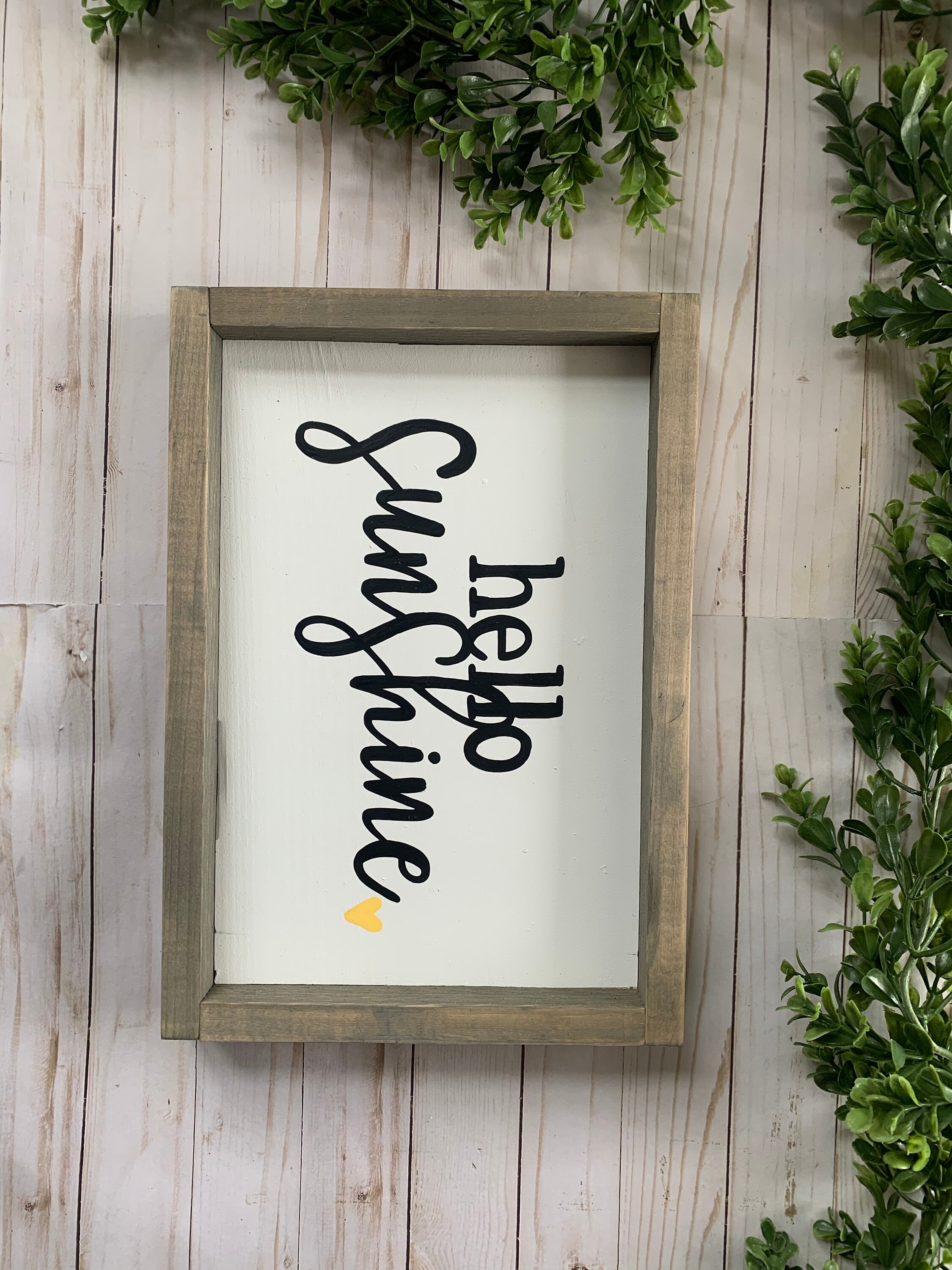 Hello Sunshine wood sign farmhouse signs Nursery Decor | Etsy