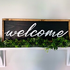 Welcome Sign, Welcome Wood Sign, Farmhouse Wall Decor, Farmhouse Sign ...