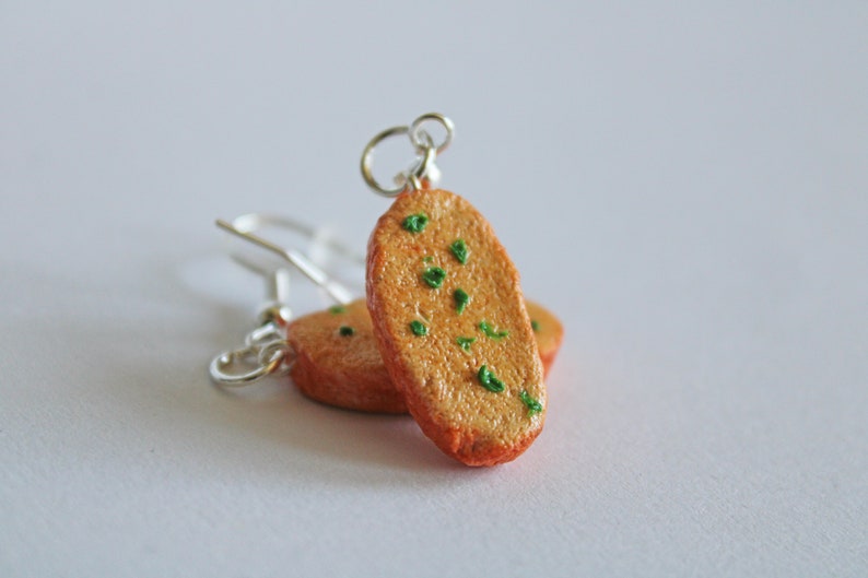 Garlic Bread Earrings: Polymer Clay Food Jewelry - Etsy
