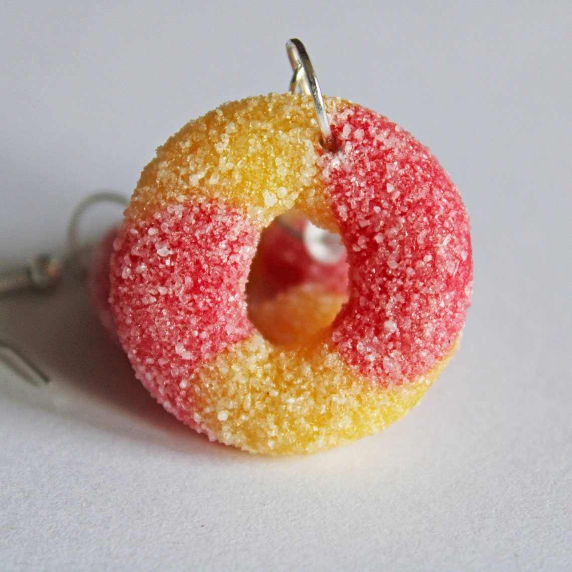 Peach Ring Candy Earrings | Sugar-coated Food Jewelry | Realistic Candy ...
