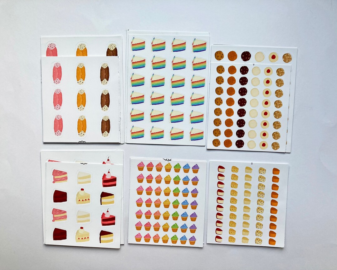 18 Assorted Food Oops Sticker Sheets B Grade Stickers Glossy - Etsy