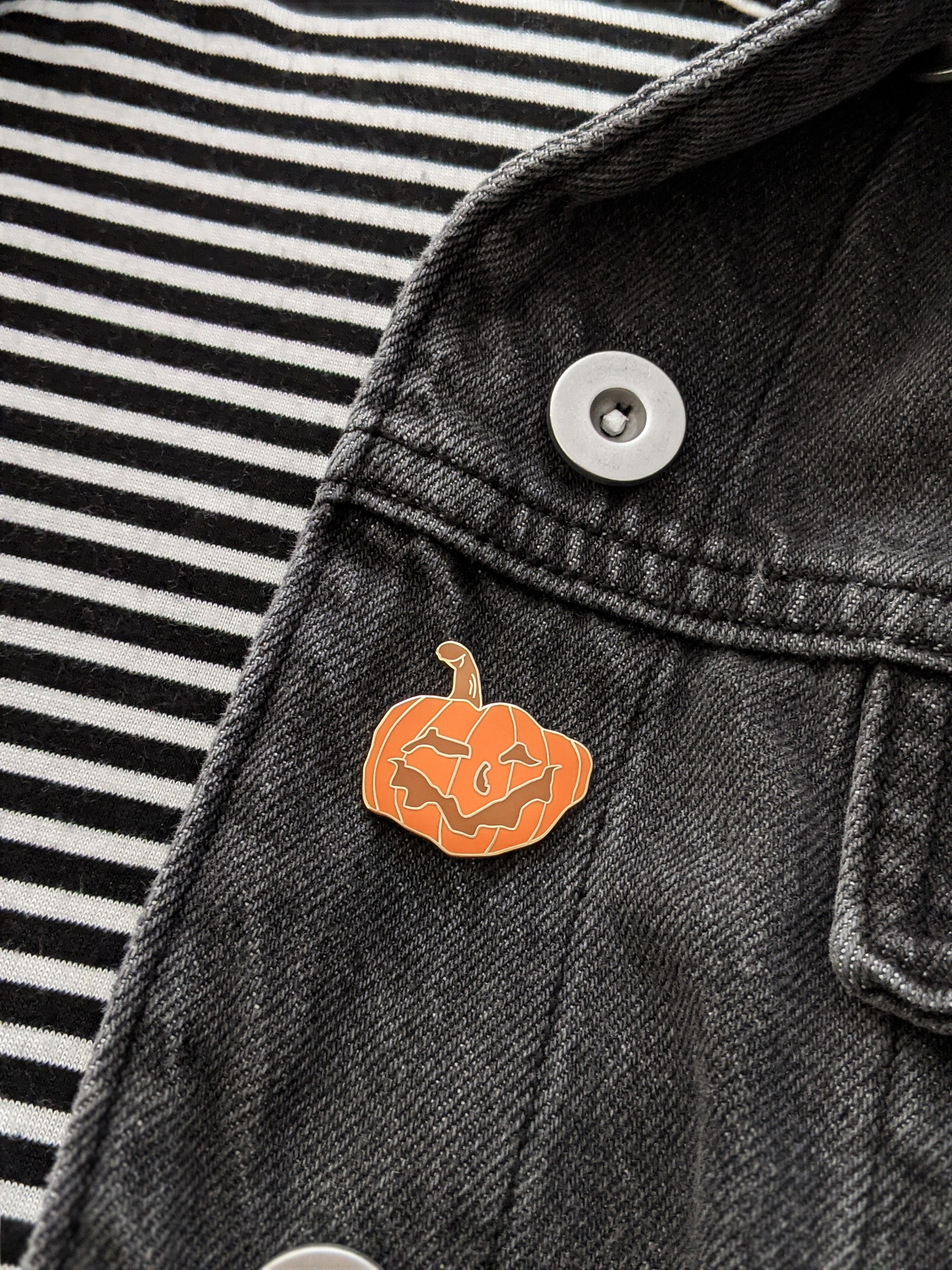 Moldy Boy Hard Enamel Pin Spooky Cute Halloween Pumpkin - Etsy