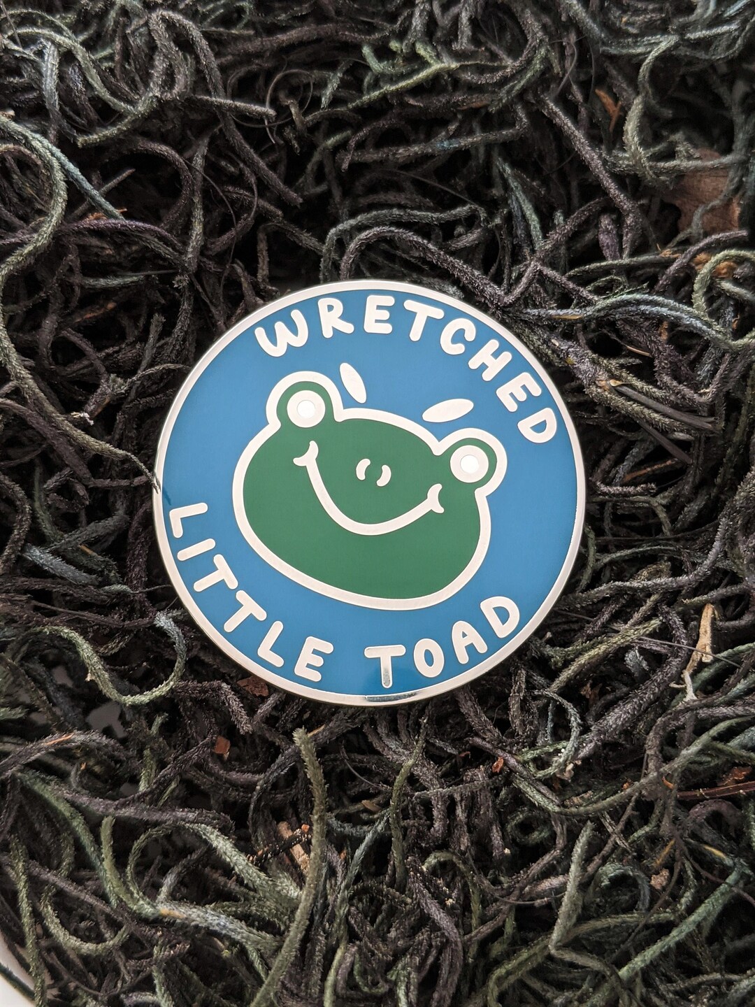 Wretched Toad - Hard Enamel Pin | Cute Mischievous Frog Friend Lapel ...