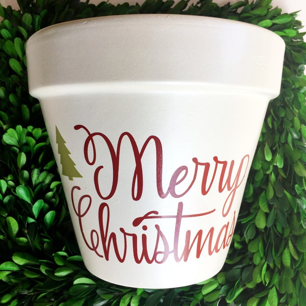 Christmas Flower Pot - Etsy