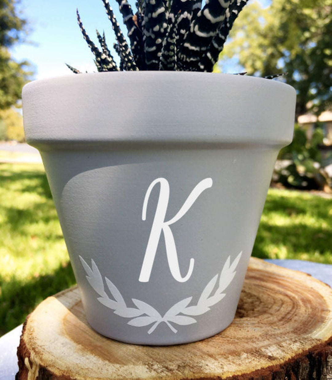 Uppercase Initial Pot, Custom Pot, Personalized Pot, Custom Planter ...