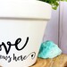 Love Grows Here Flower Pot Cute Pot Planter Pot Plant - Etsy