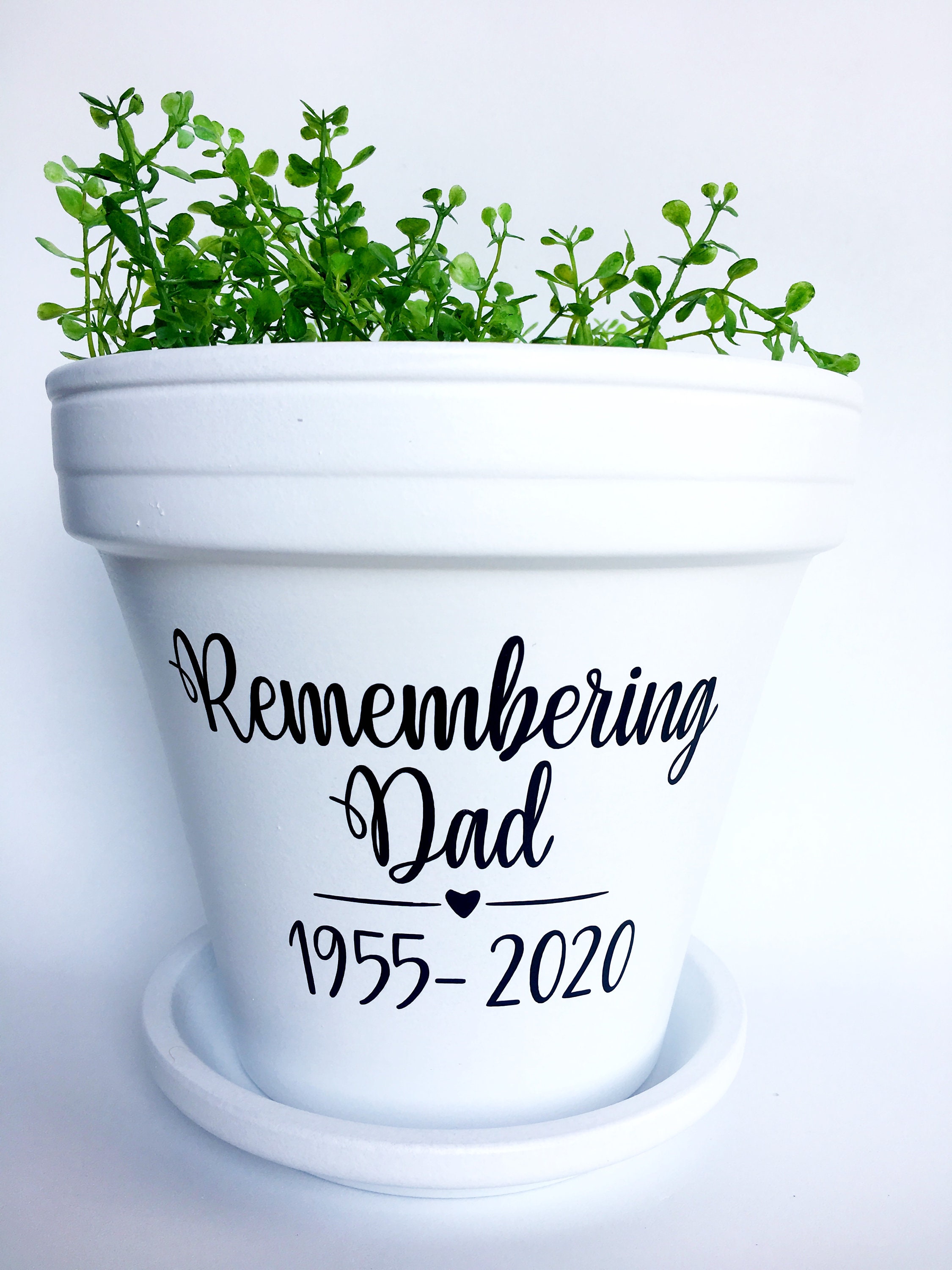 Remembering Dad - Memorial Gift - Memorial Pot - Memorial Planter ...