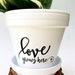 Love Grows Here Flower Pot Cute Pot Planter Pot Plant Pot Succulent Pot ...