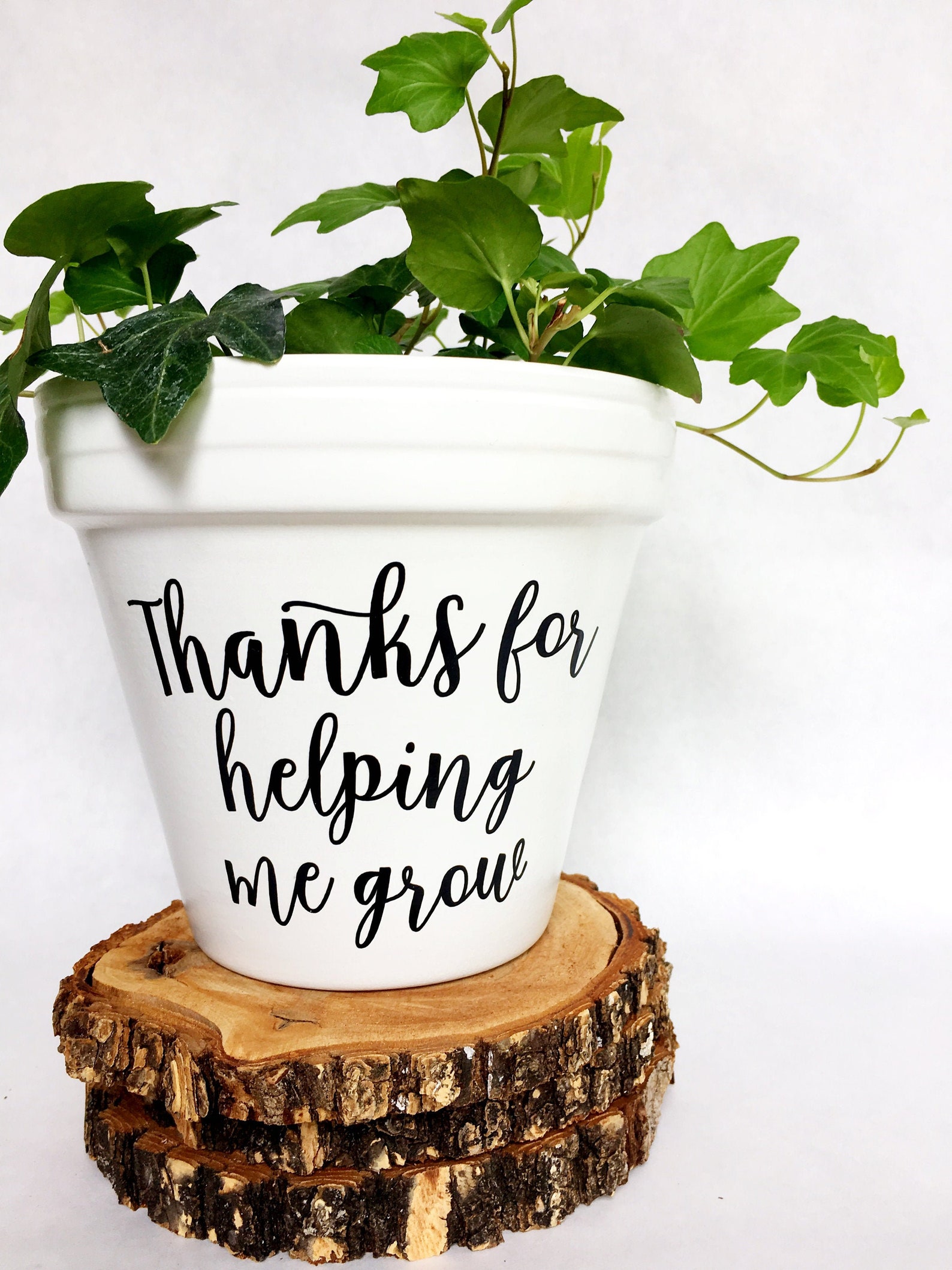 Thanks for Helping Me Grow Flower Pot Teacher Gift Plant | Etsy