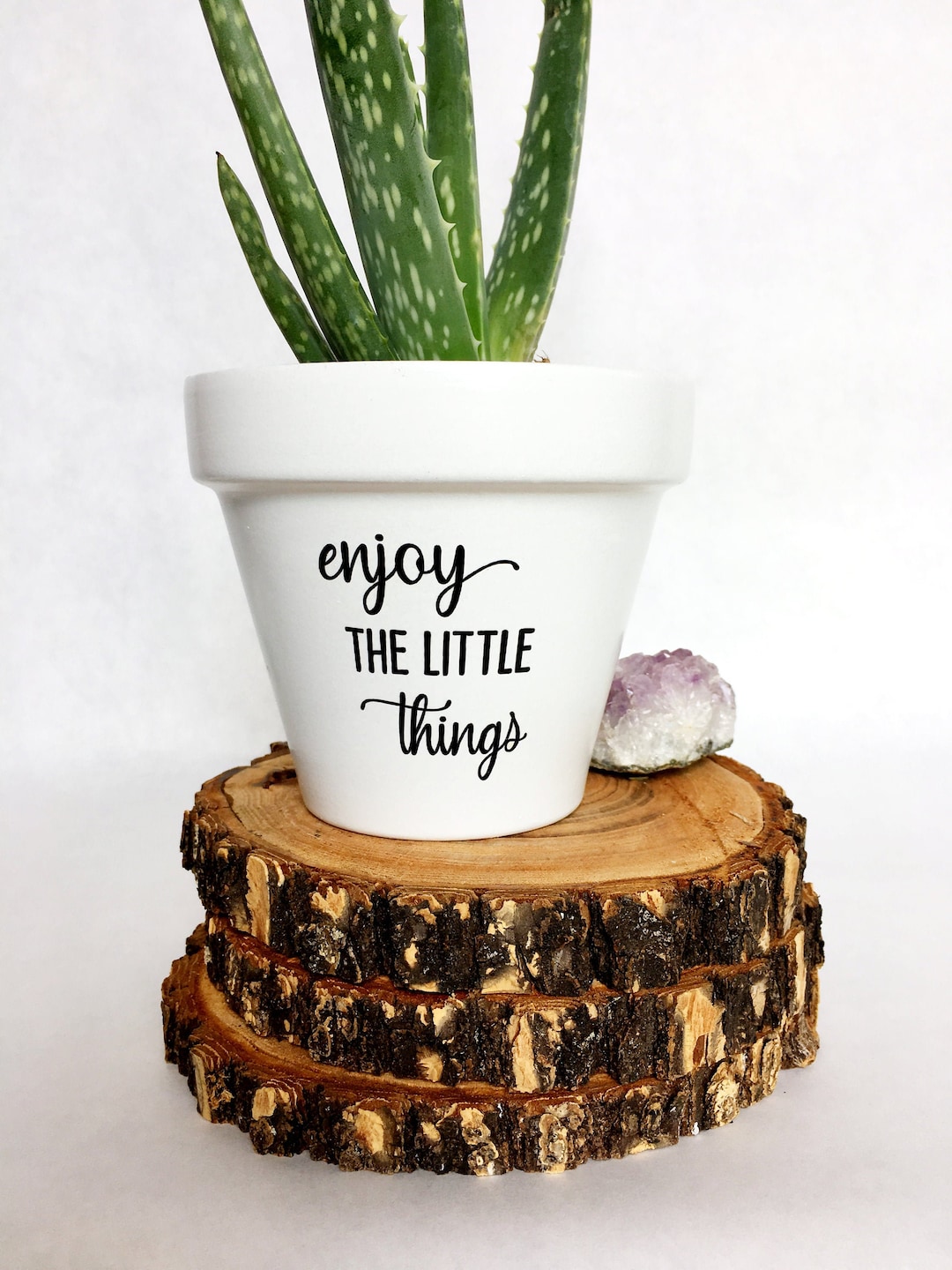 Enjoy the Little Things - Gift of Encouragement - Pot With Saying on It ...