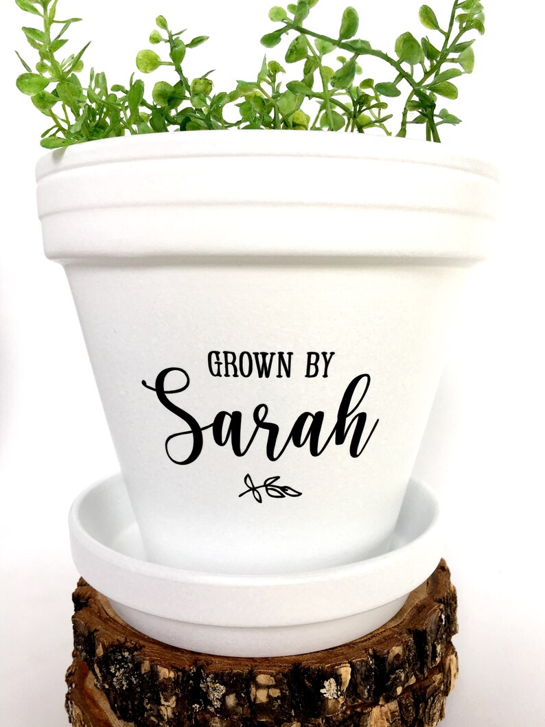Grown by Name Pot Personalized Gift for Gardener Custom - Etsy