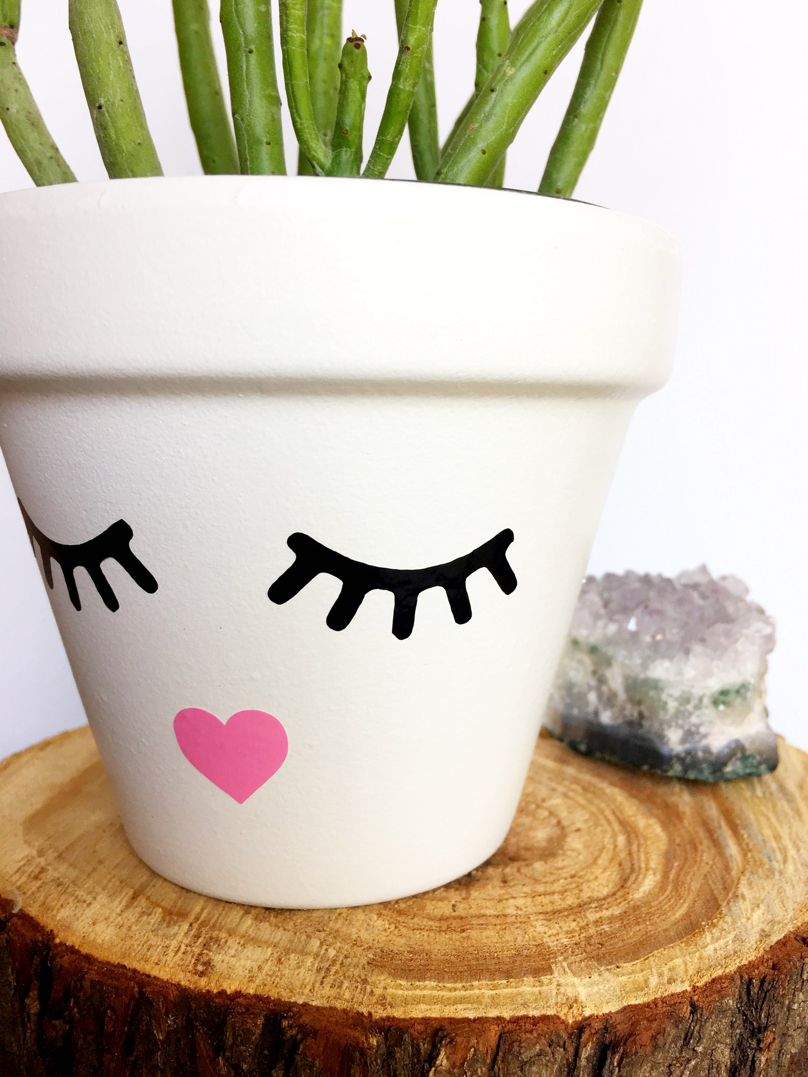 Faceplanter™ - Cute Flower Pot - Pot With Face - Eyelashes - Plant Pun ...