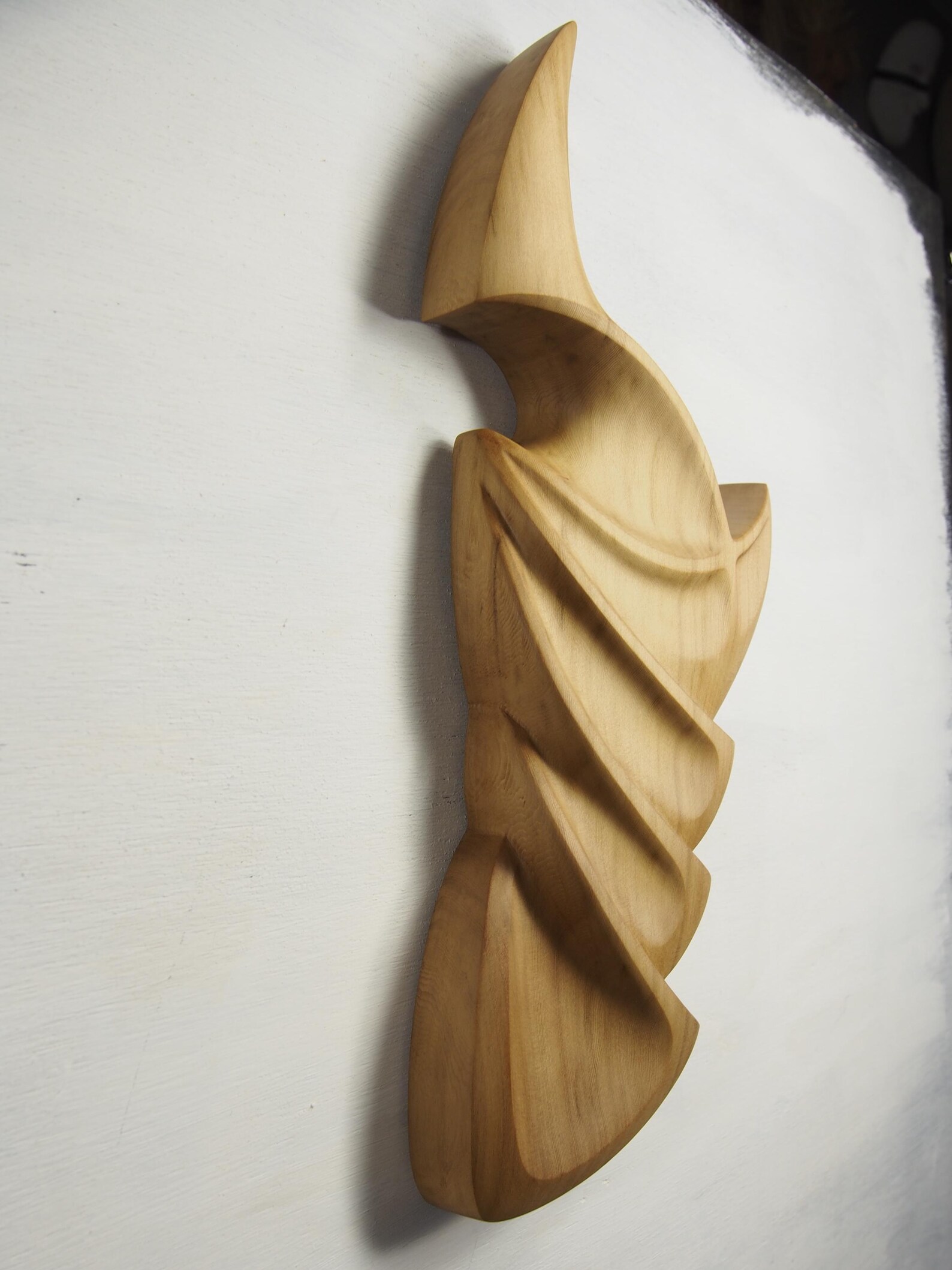 Bird Inspired Abstract Wall Art Sculpture - Height 16 Inches - Carved ...