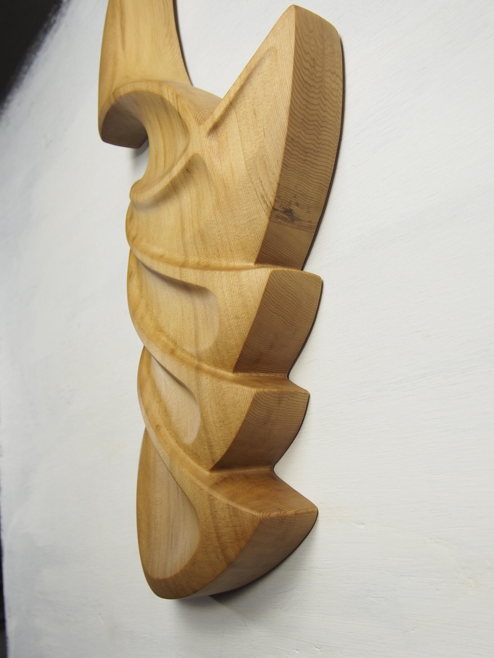 Bird Inspired Abstract Wall Art Sculpture - Height 16 Inches - Carved ...