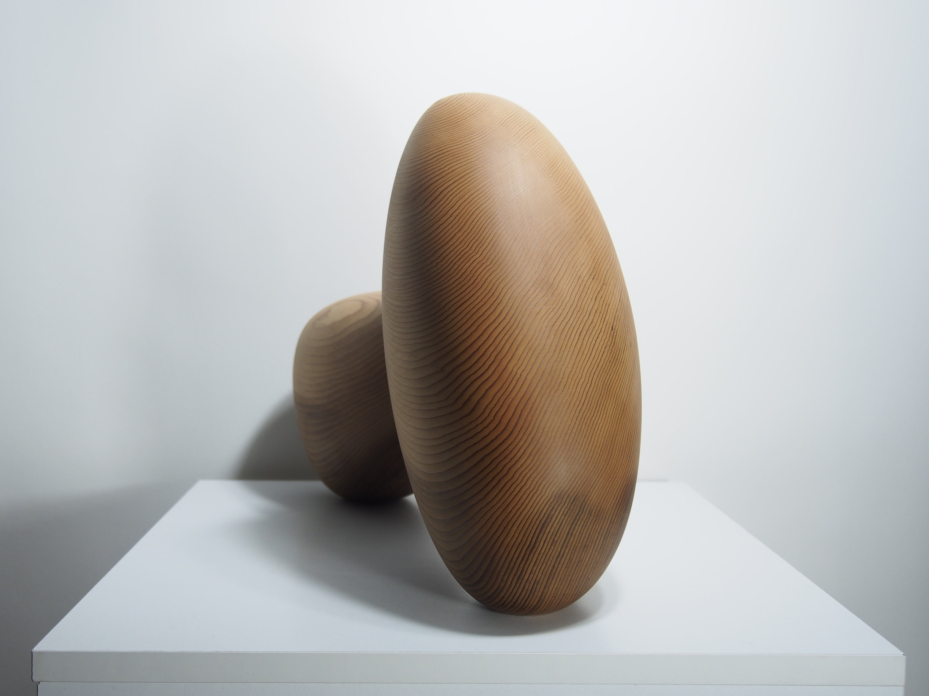 Abstract Wood Sculpture Merging Forms No.2 2023 Western Red Cedar, Wax ...