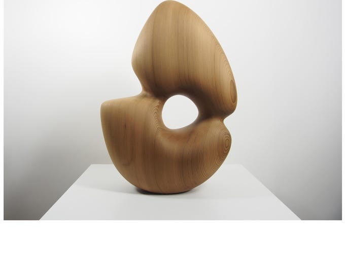 Red Cedar Wood Sculpture, “meandering”, Table Art, Mantle Art, Zigzag ...