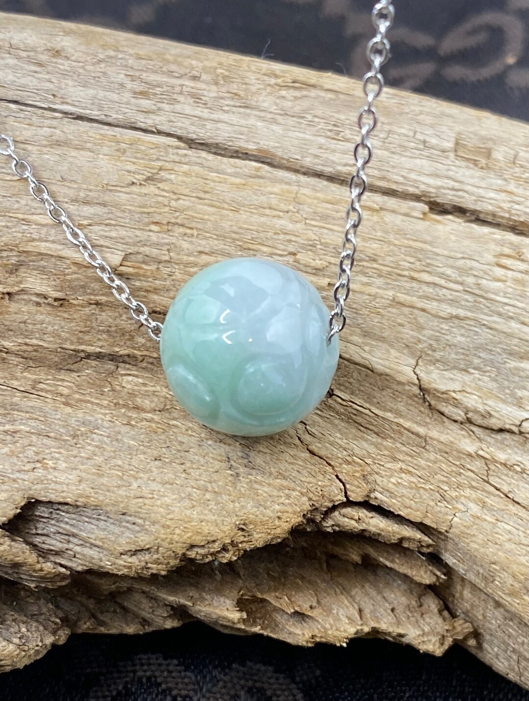 Jade Bead Necklace, Jadeite Dragon Ball Pendant, Jadeite Pendant ...