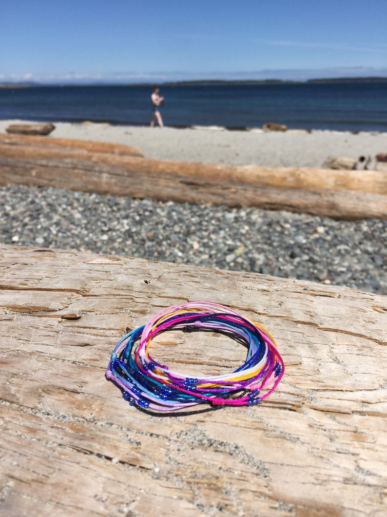 Waterproof Bracelet, Nylon String Bracelet, I Miss You Bracelet, Surfer ...