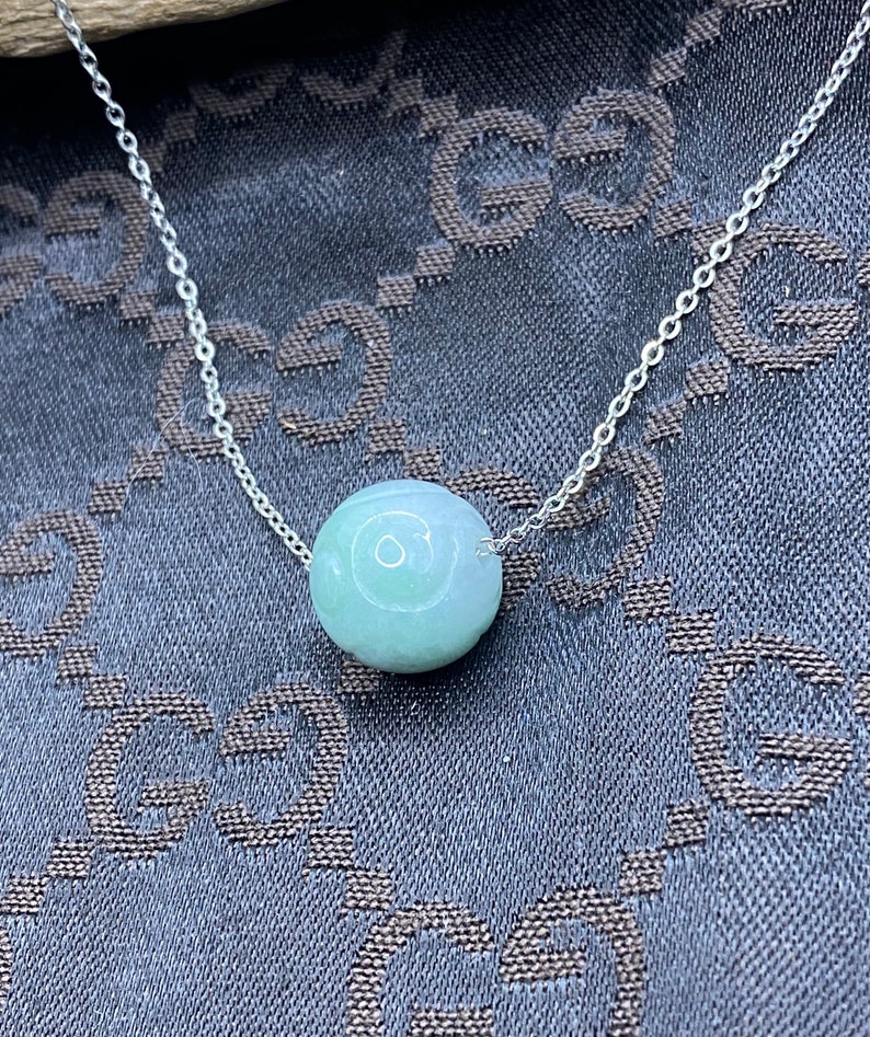 Jade Bead Necklace, Jadeite Dragon Ball Pendant, Jadeite Pendant ...