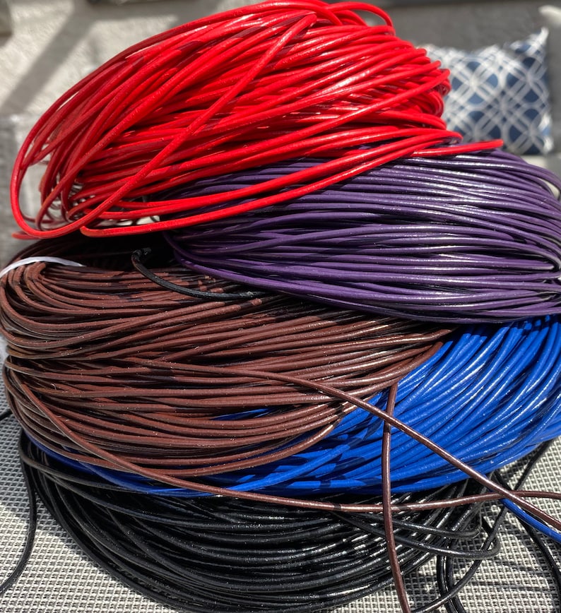 2mm Leather Cord Necklace Black Leather Cord Necklace Brown - Etsy