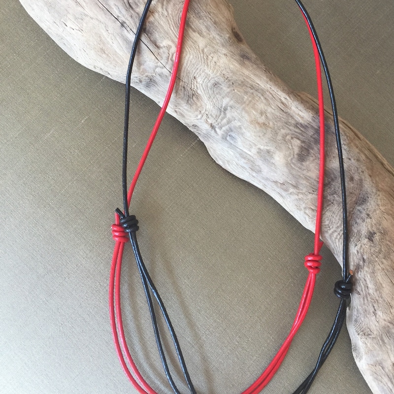 Leather Cord Necklace - Etsy