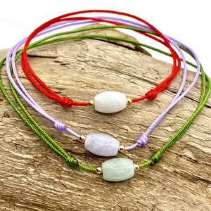 Red String Jade Bracelet, Jade Bead Bracelet, Friendship Bracelet, Red ...