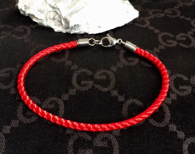 Red Cord Bracelet for Men Red String Bracelet Men's Red Cord Bracelet ...