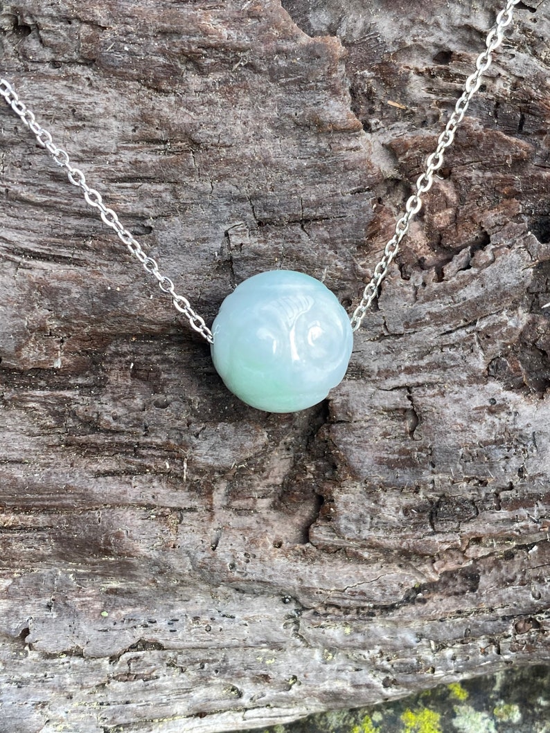 Jade Bead Necklace, Jadeite Dragon Ball Pendant, Jadeite Pendant ...