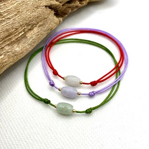 Red String Jade Bracelet, Jade Bead Bracelet, Friendship Bracelet, Red ...