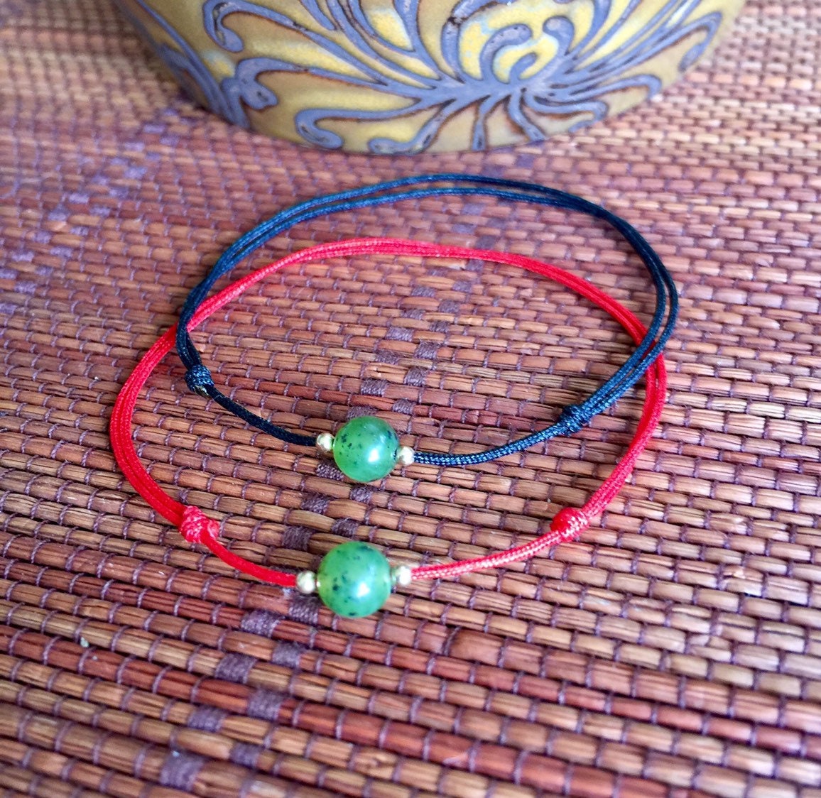 Red String Jade Bracelet Green Jade Bracelet Lucky Jade - Etsy Hong Kong