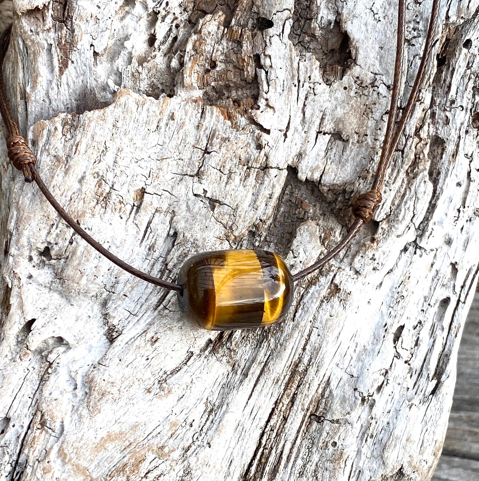 Gemstone Necklace Golden Tiger Eye Necklace Tiger Eye - Etsy
