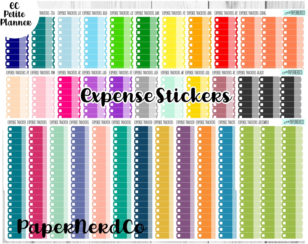 Petite Planner Budget Expense Stickers - Etsy