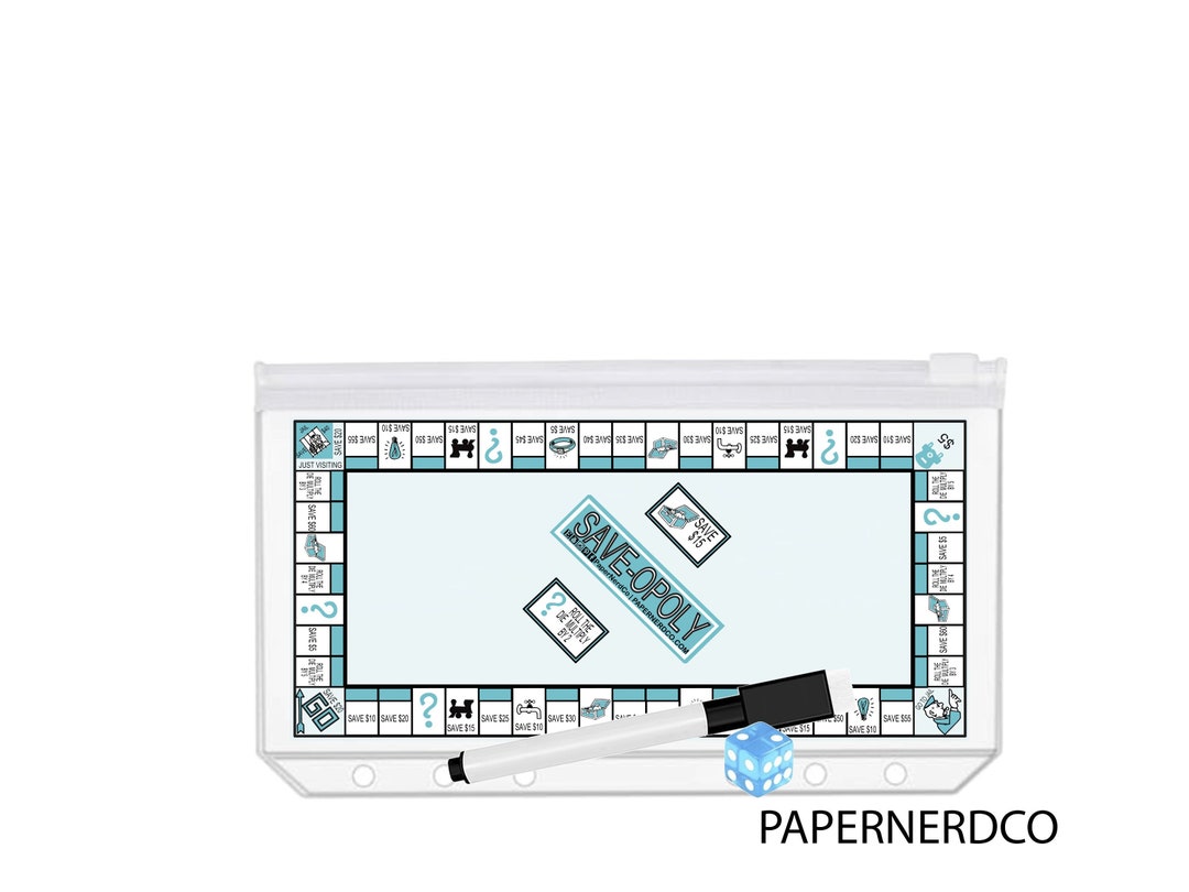Teal Save-opoly Envelope | Savings Challenge | Savopoly Savings ...