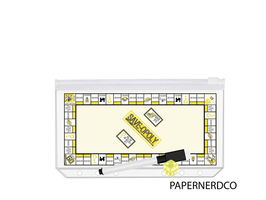 Yellow Save-opoly Envelope | Savings Challenge | Savopoly Savings ...