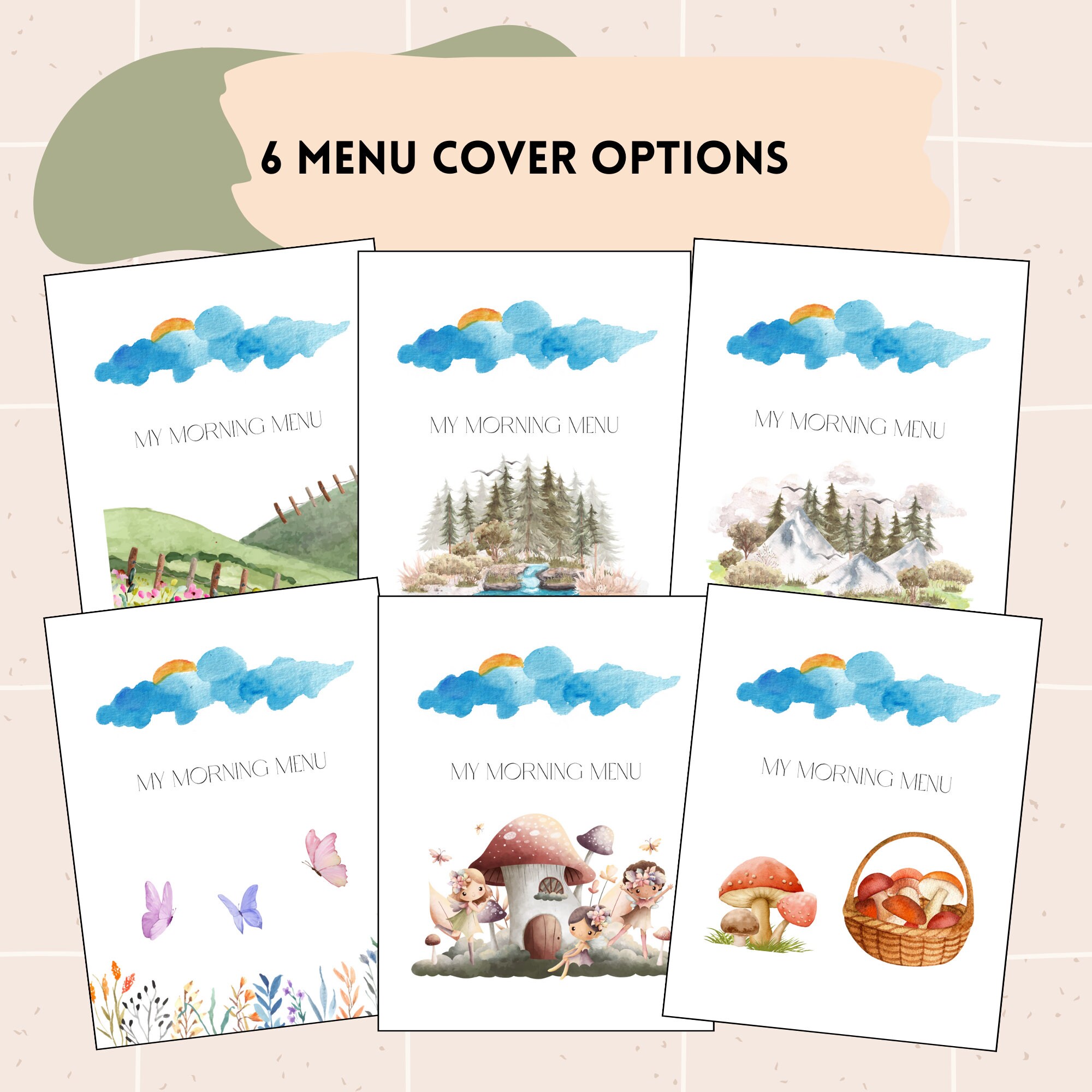 Elementary Morning Menu Bundle - Etsy