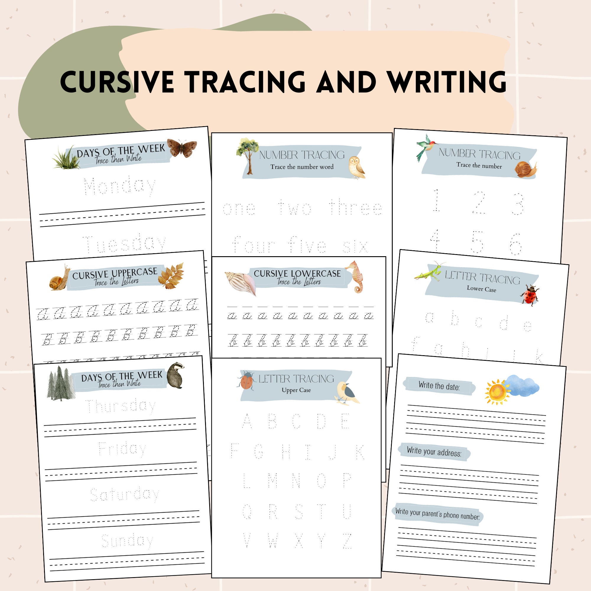 Elementary Morning Menu Bundle - Etsy