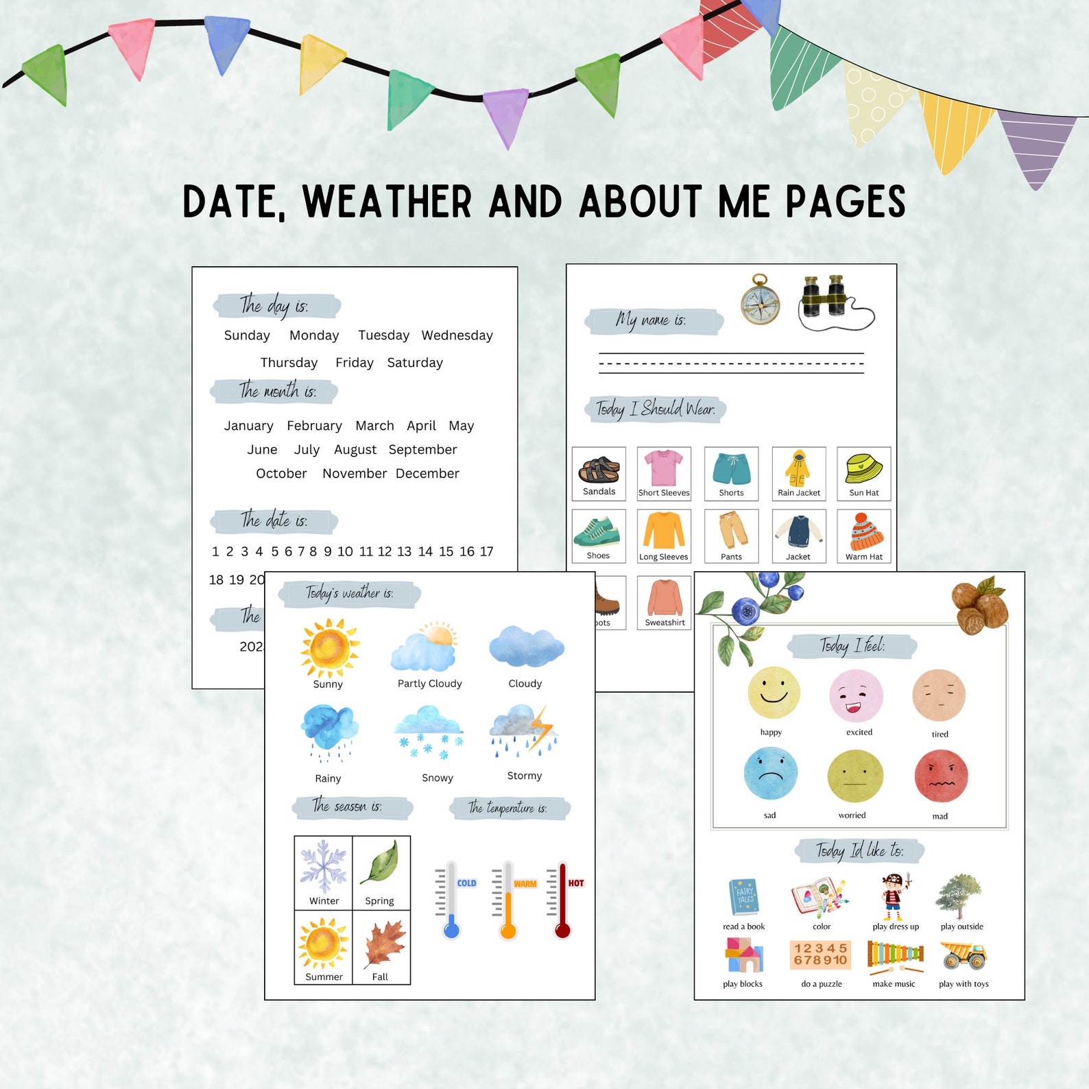 Ultimate Pre-k Morning Menu Bundle - Etsy