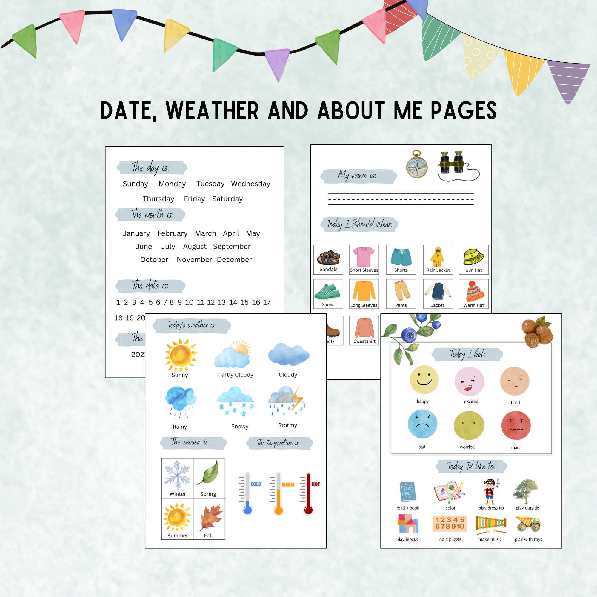 Ultimate Pre-k Morning Menu Bundle - Etsy