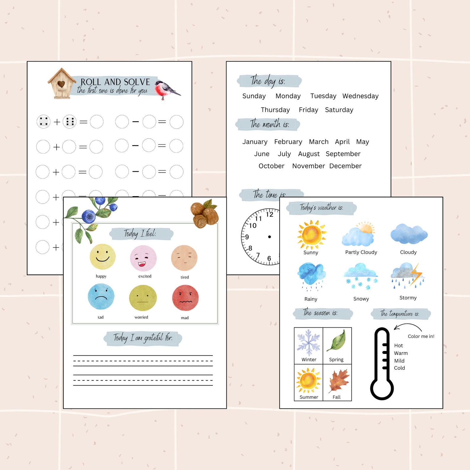 Elementary Morning Menu Bundle - Etsy