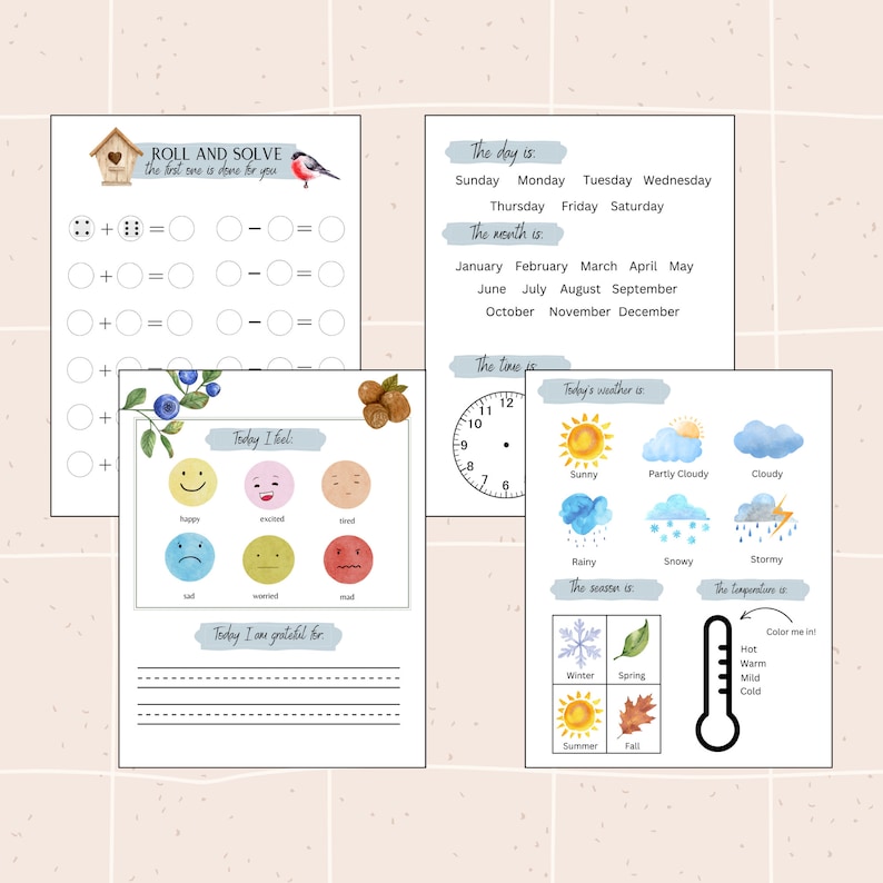 Elementary Morning Menu Bundle - Etsy