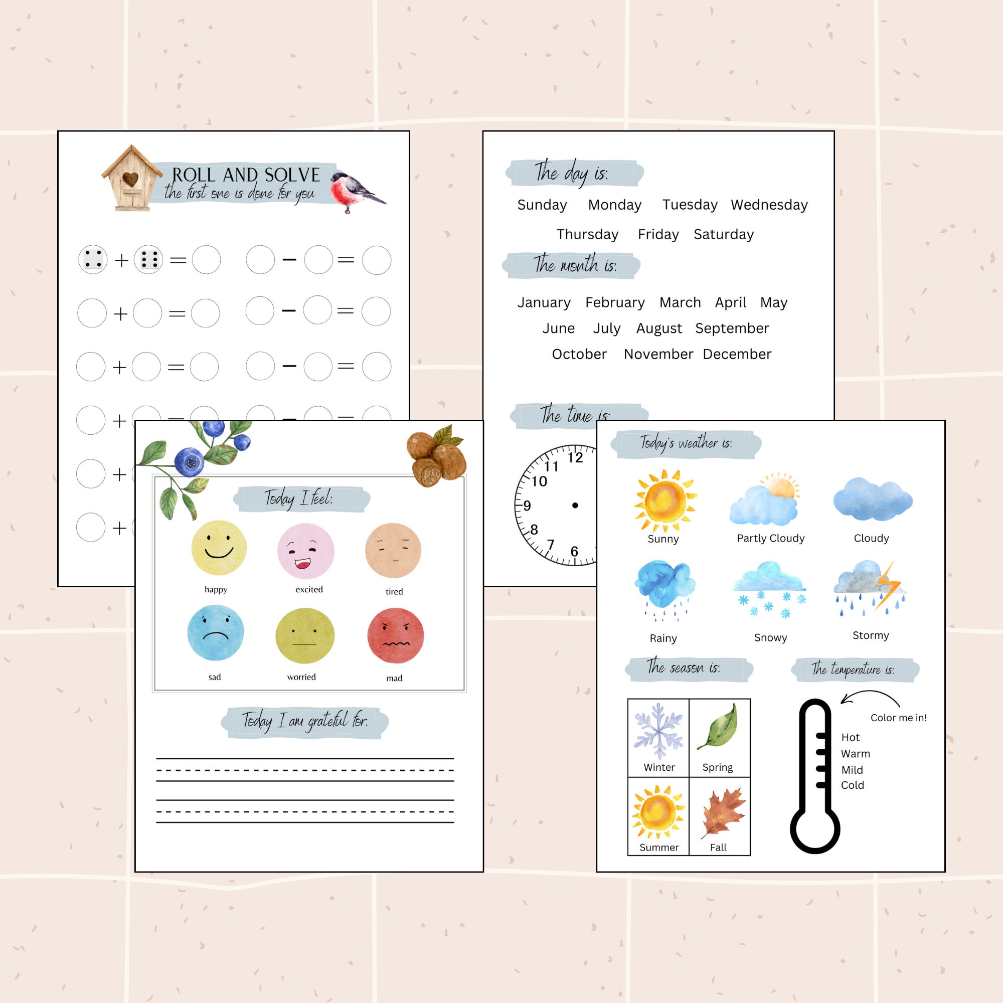 Elementary Morning Menu Bundle - Etsy