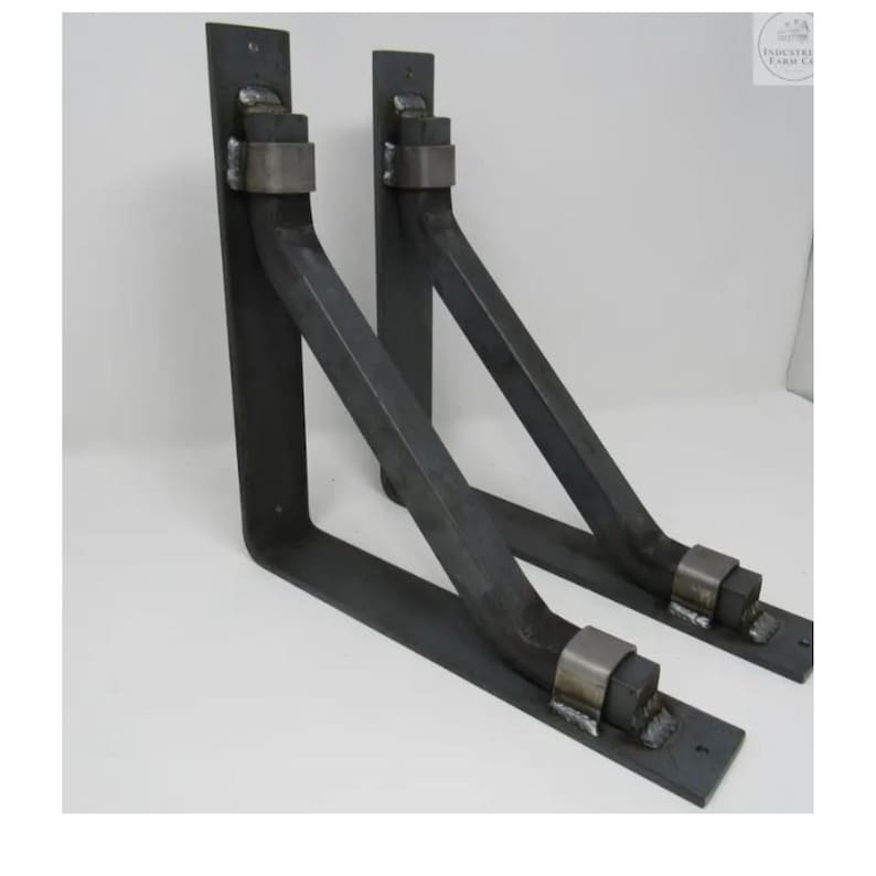 Heavy Duty 2" Wide L Shape Shelf Bracket With 1” Square Angled Support ...