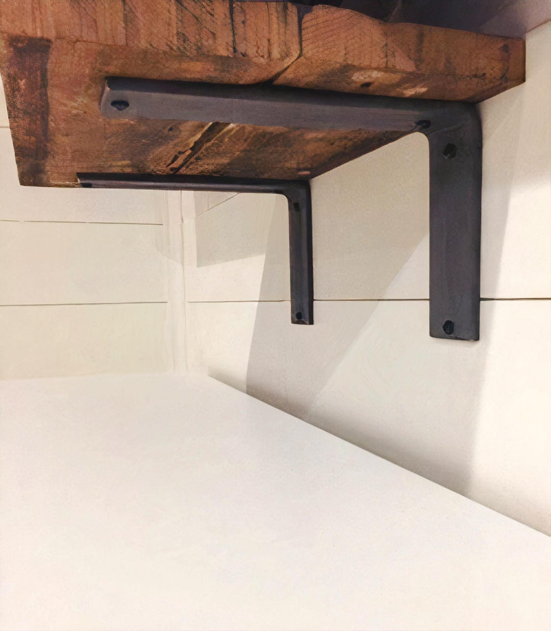Raw Steel Shelf Bracket | Heavy Duty L-style Metal Support – Handmade ...