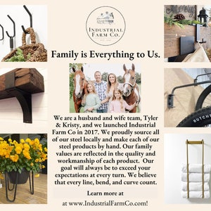 Handmade 3-inch Steel Bracket: Rustic Charm for Your Farmhouse Kitchen ...